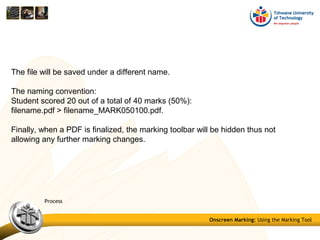 Onscreen marking: using the marking tool | PPT | Desktop Publishing ...
