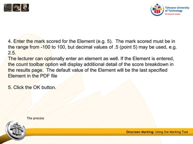 Onscreen marking: using the marking tool | PPT