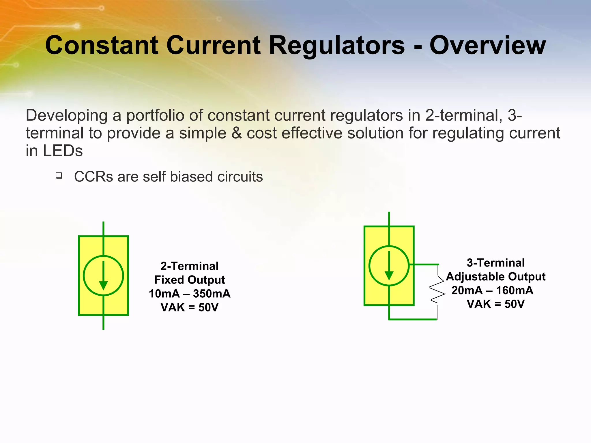 Constant Current Regulator for Driving LEDs | PPT