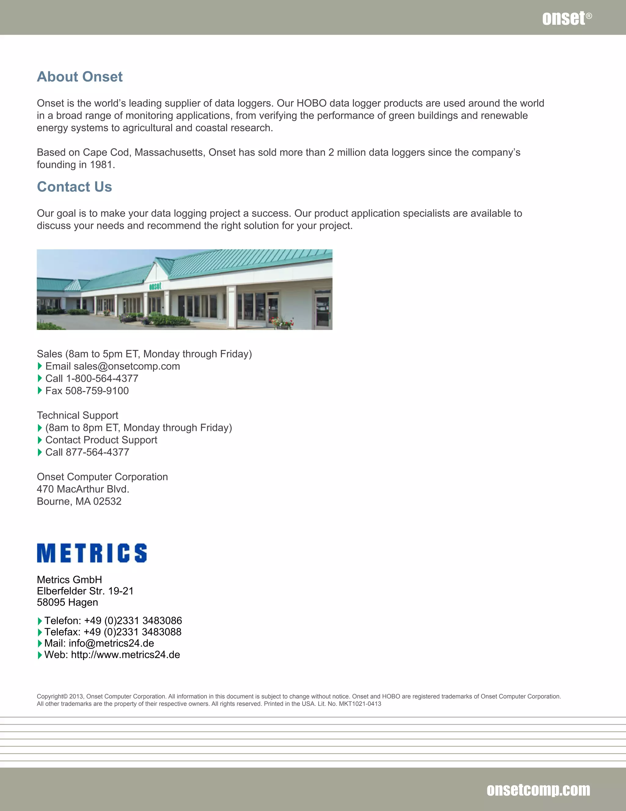 Onset Data Logger Basics | PDF