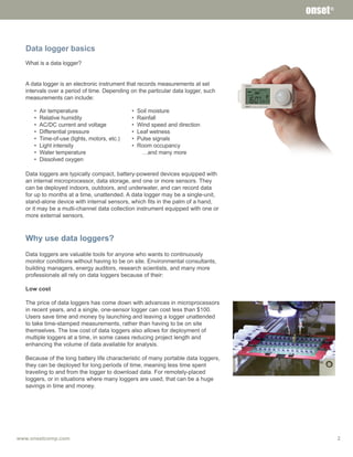 Onset Data Logger Basics | PDF