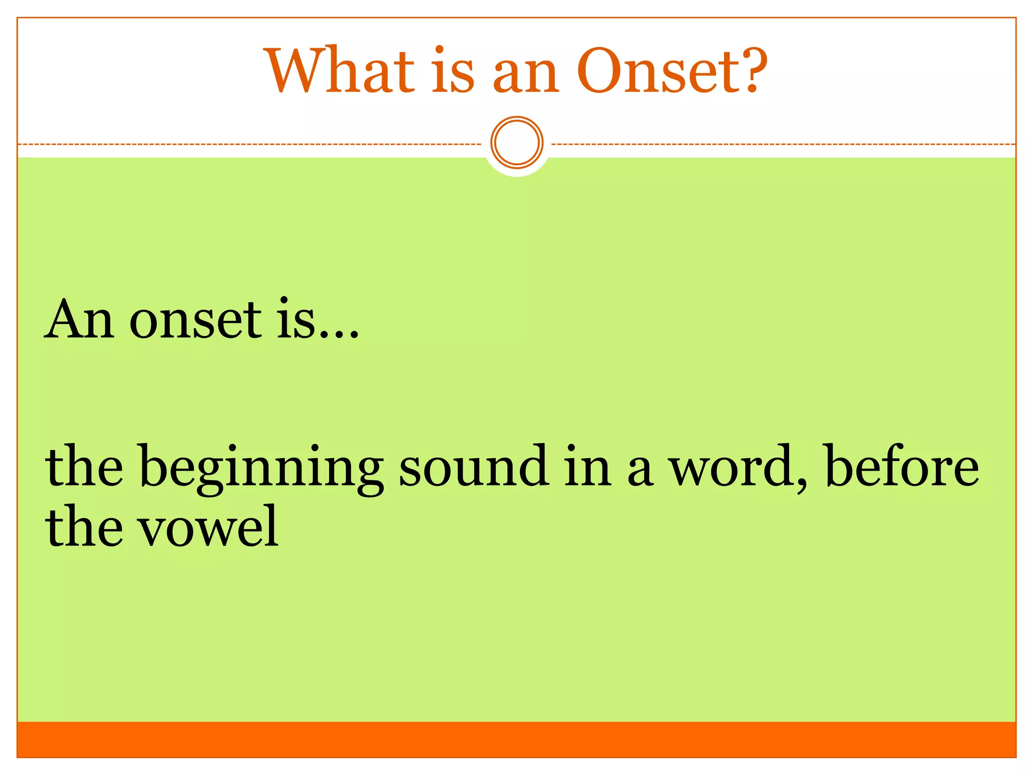 Onset and Rime | PPTX