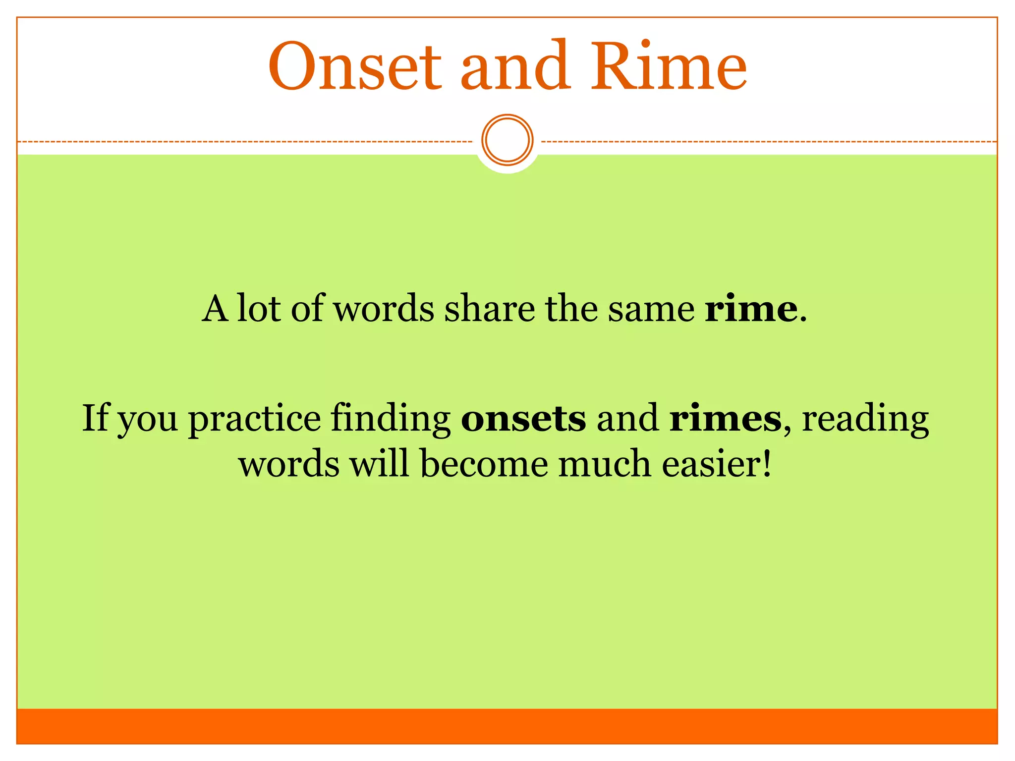 Onset and Rime | PPTX