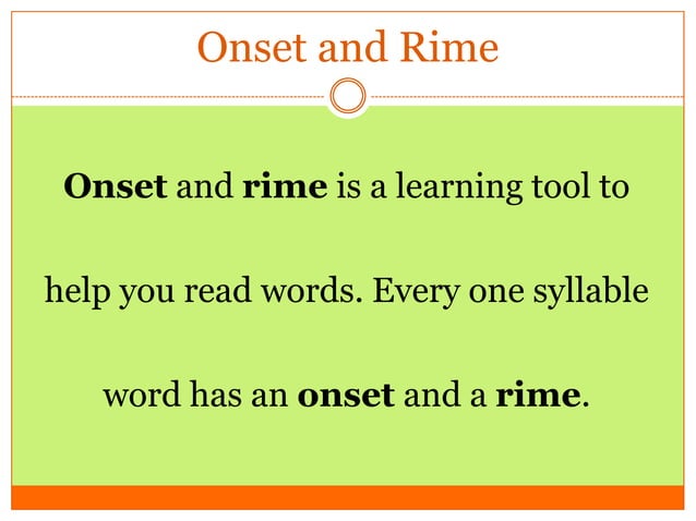 Onset and Rime | PPTX
