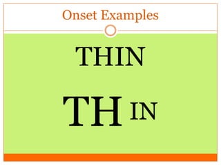Onset and Rime | PPTX