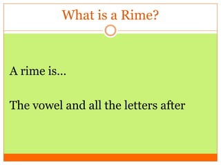 Onset and Rime | PPTX