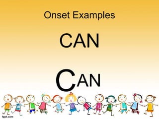 Onset and rime For First Graders | PPTX