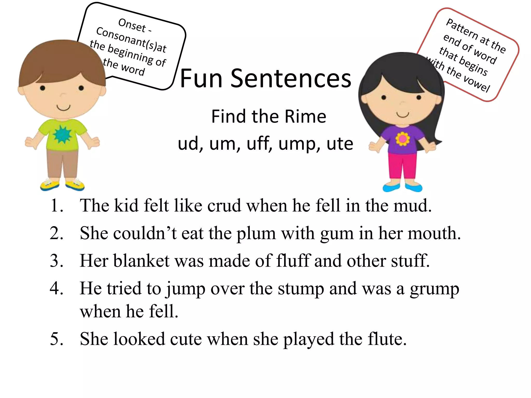 Onset and Rime Activities | PPTX