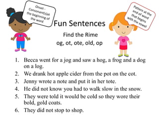 Onset and Rime Activities | PPTX