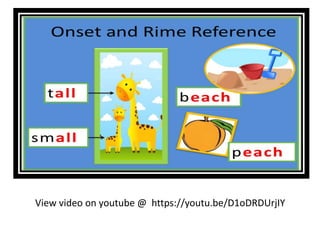 Onset and Rime Activities | PPTX