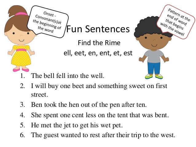 Onset and Rime Activities