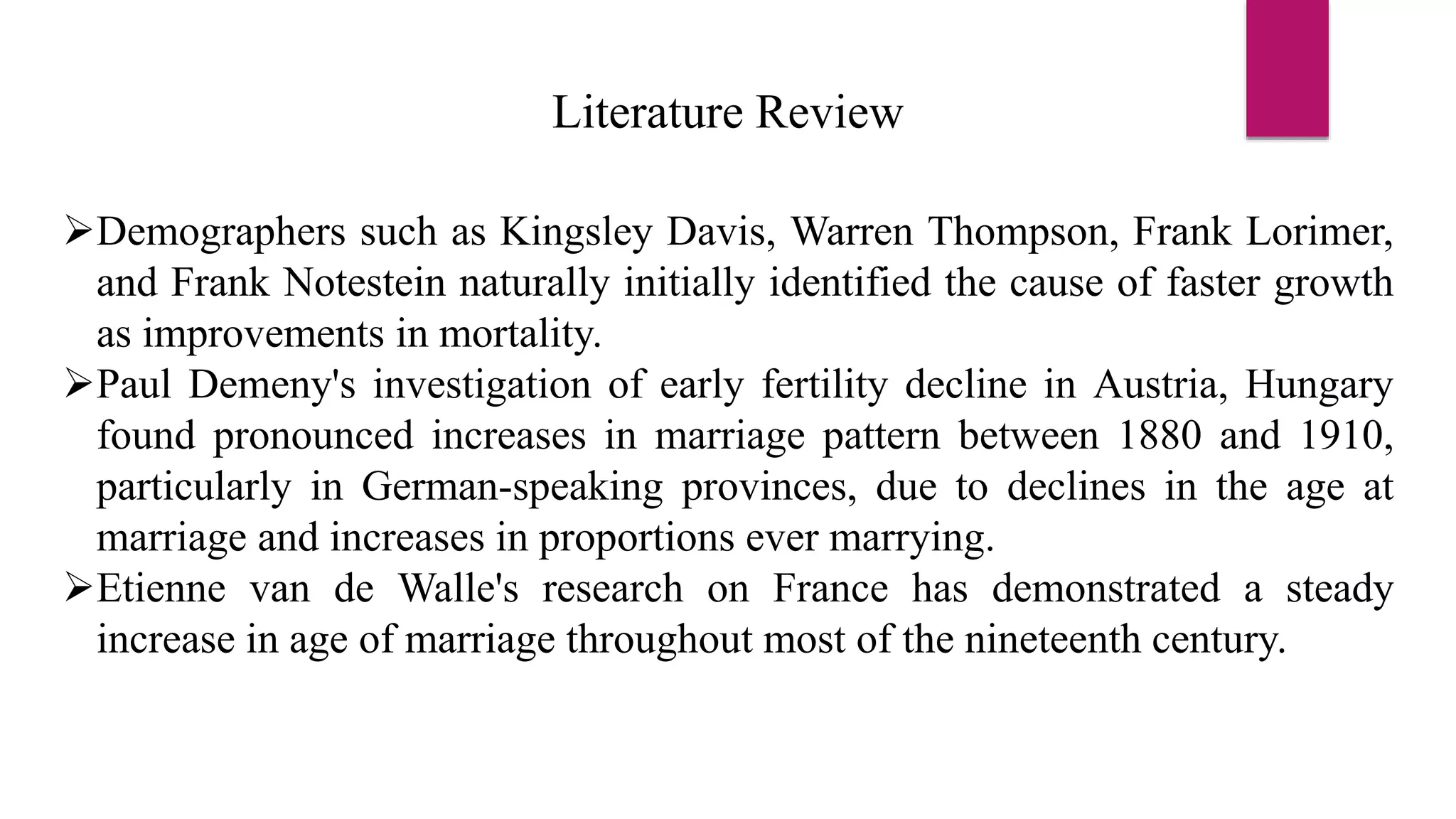 Onset of fertility transition by Tim Dyson and Mike Murphy | PPTX