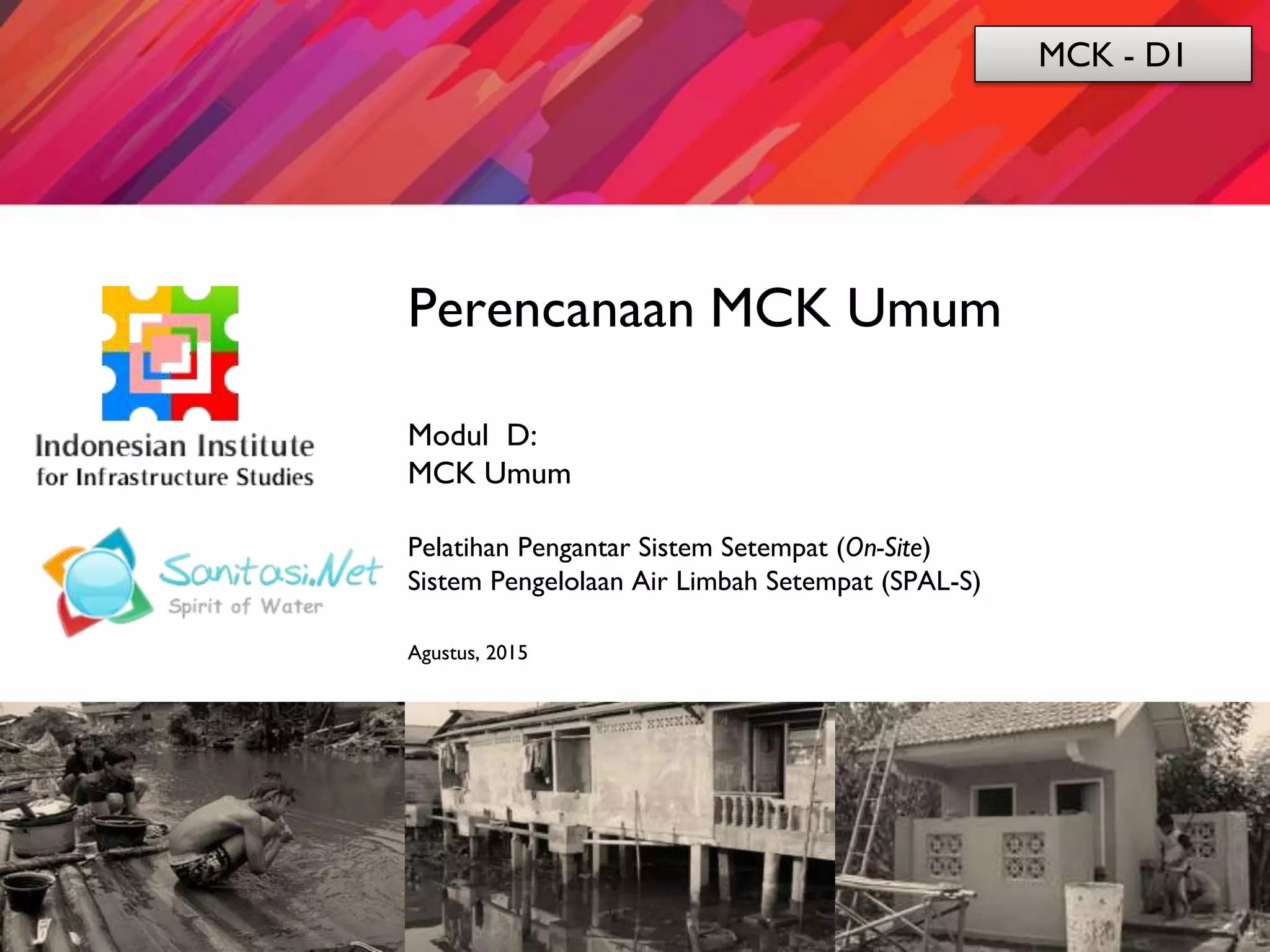 Sistem Pengelolaan Air Limbah Sistem Setempat - MCK Umum - Perencanaan Teknis | PDF