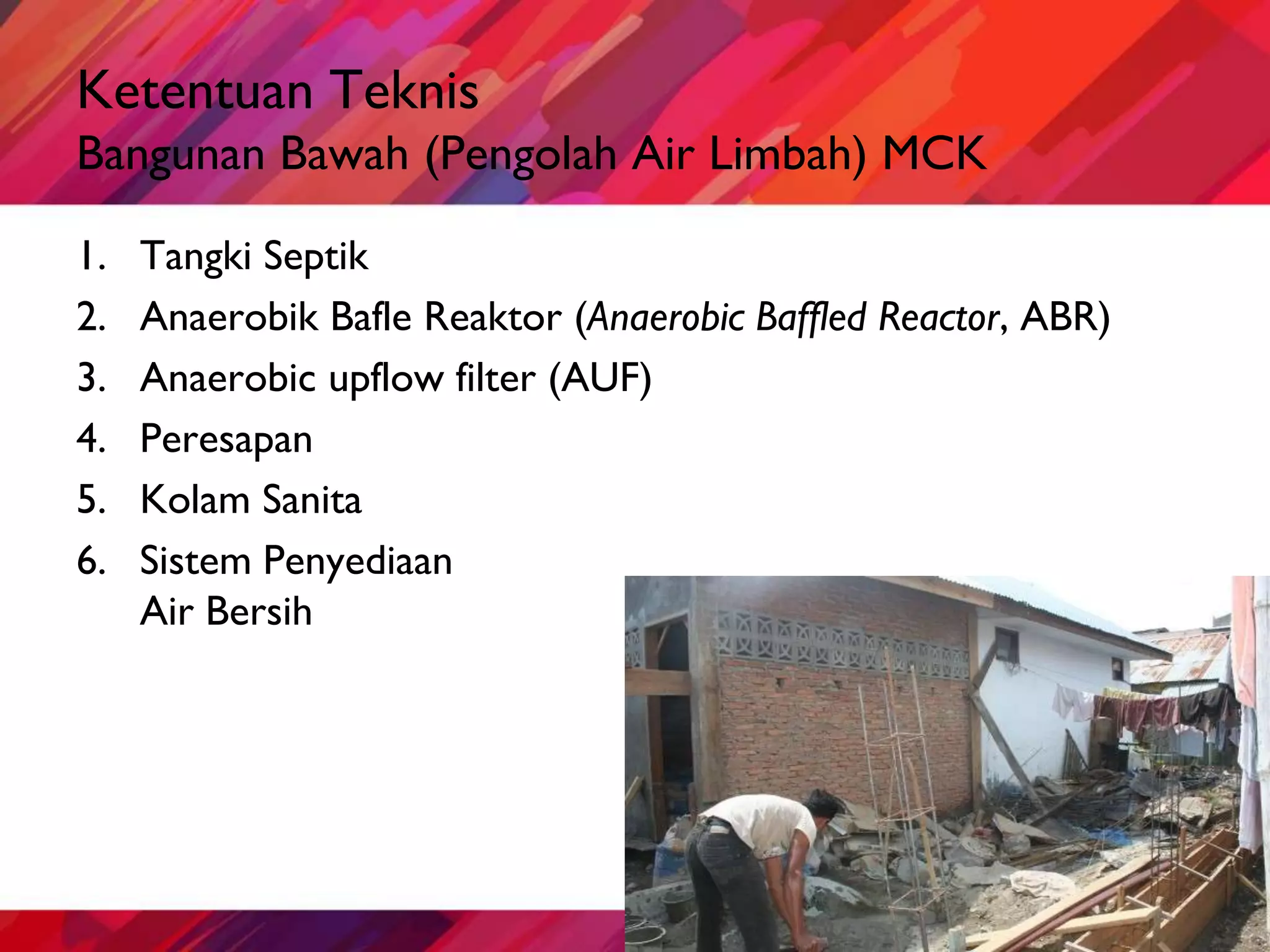 Sistem Pengelolaan Air Limbah Sistem Setempat - MCK Umum - Perencanaan Teknis | PDF