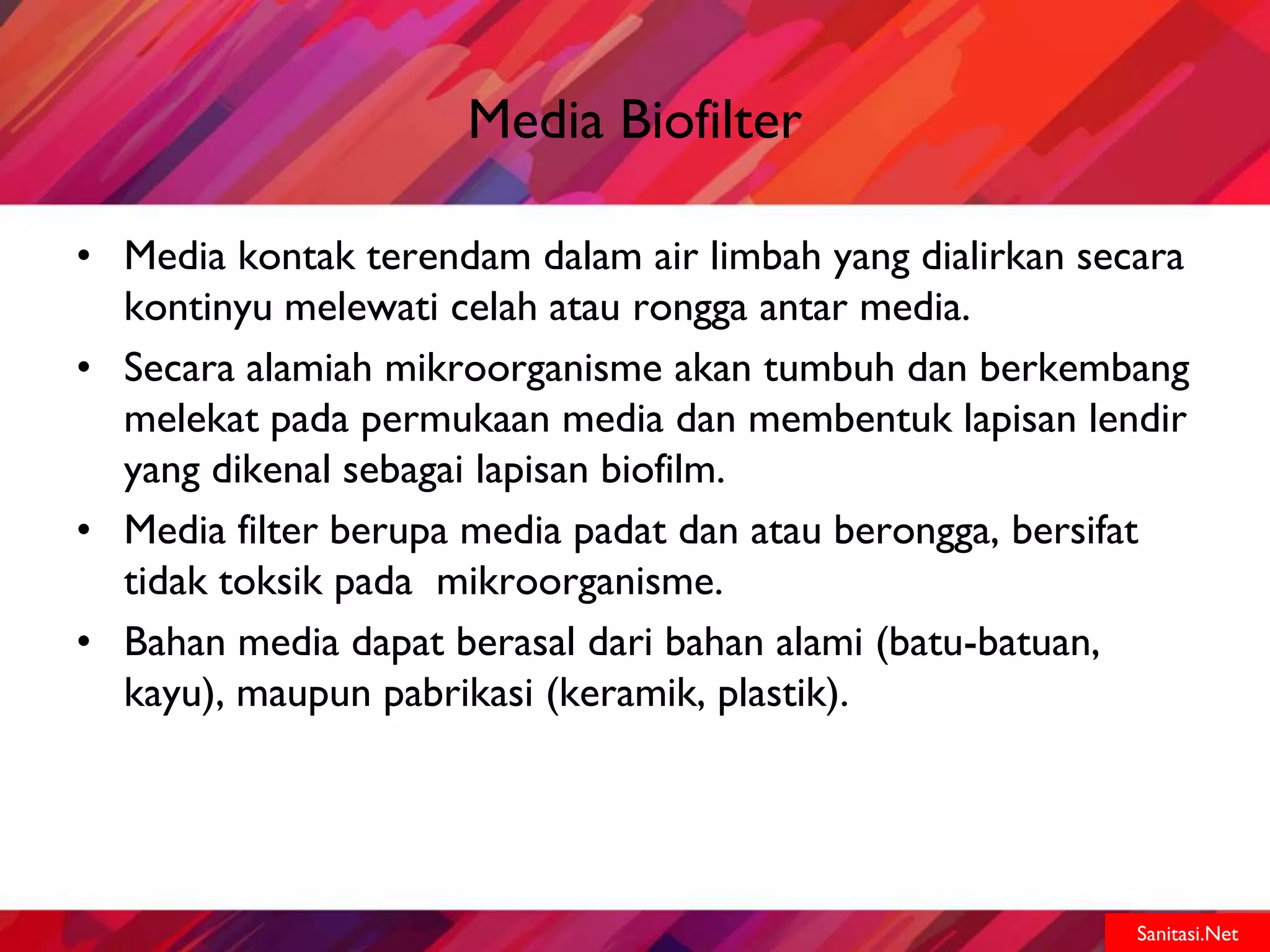 Sistem Pengelolaan Air Limbah Sistem Setempat -Biofilter - Perencanaan ...