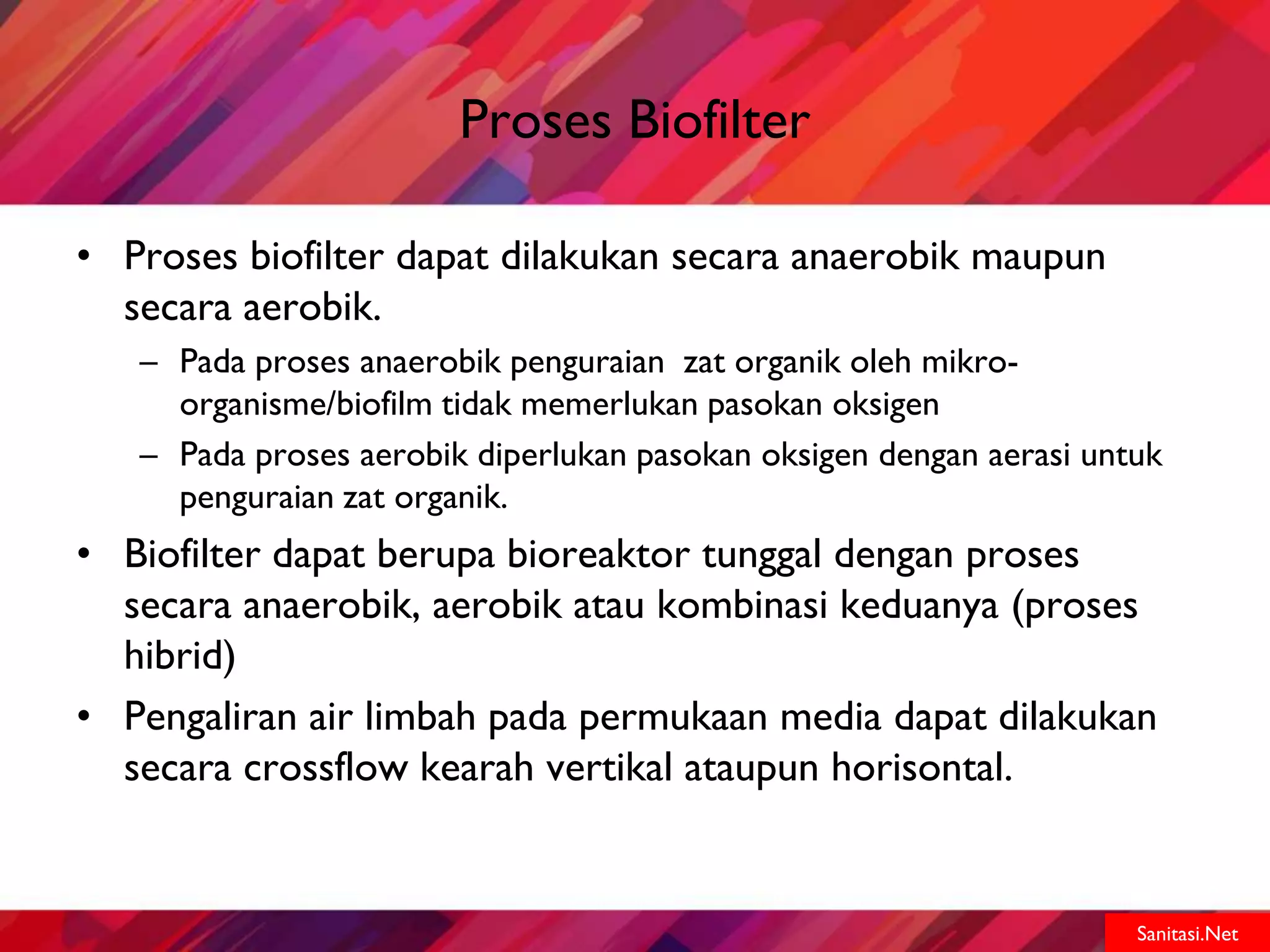 Sistem Pengelolaan Air Limbah Sistem Setempat -Biofilter - Perencanaan ...