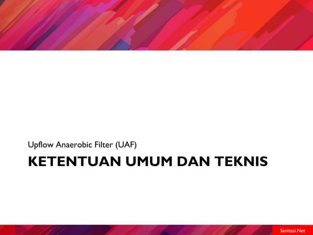 Sistem Pengelolaan Air Limbah Sistem Setempat - Upflow Anaerobic Filter - Perencanaan Teknis | PDF