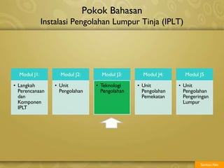 Perencanaan Teknis IPLT - Teknologi Pengolahan Air Limbah dan Lumpur | PDF
