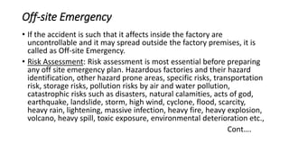 On site and offsite emergency plans on chemical | PPTX