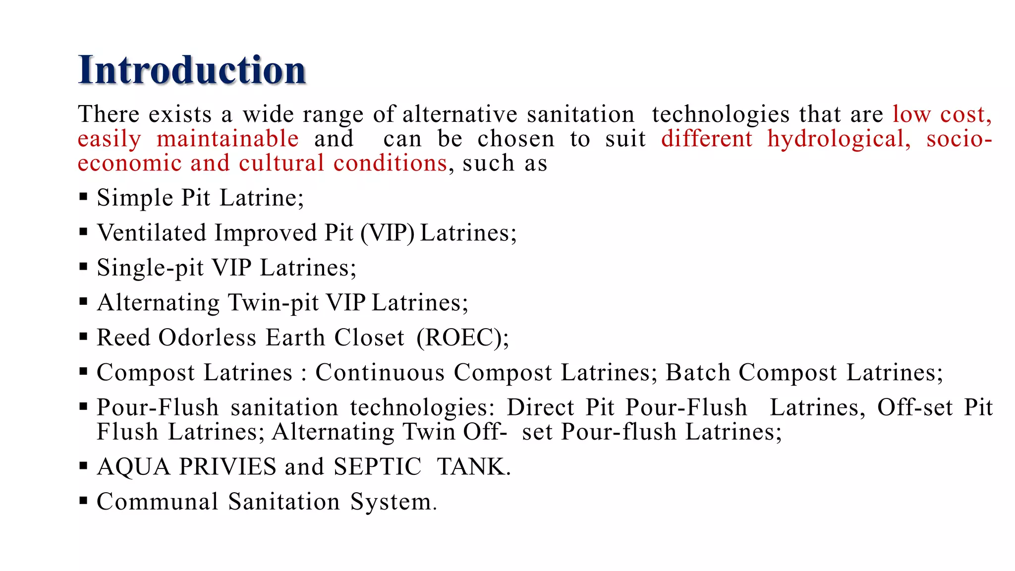 BECM 4103: Lecture 2 On site human waste management | PPTX