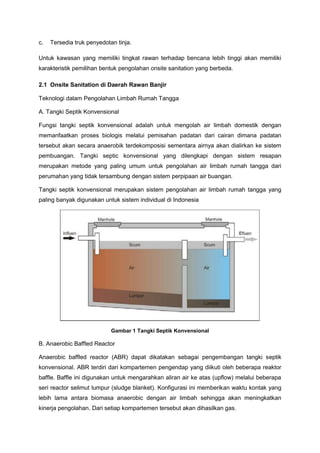 On site sanitation kawasan bencana | DOCX