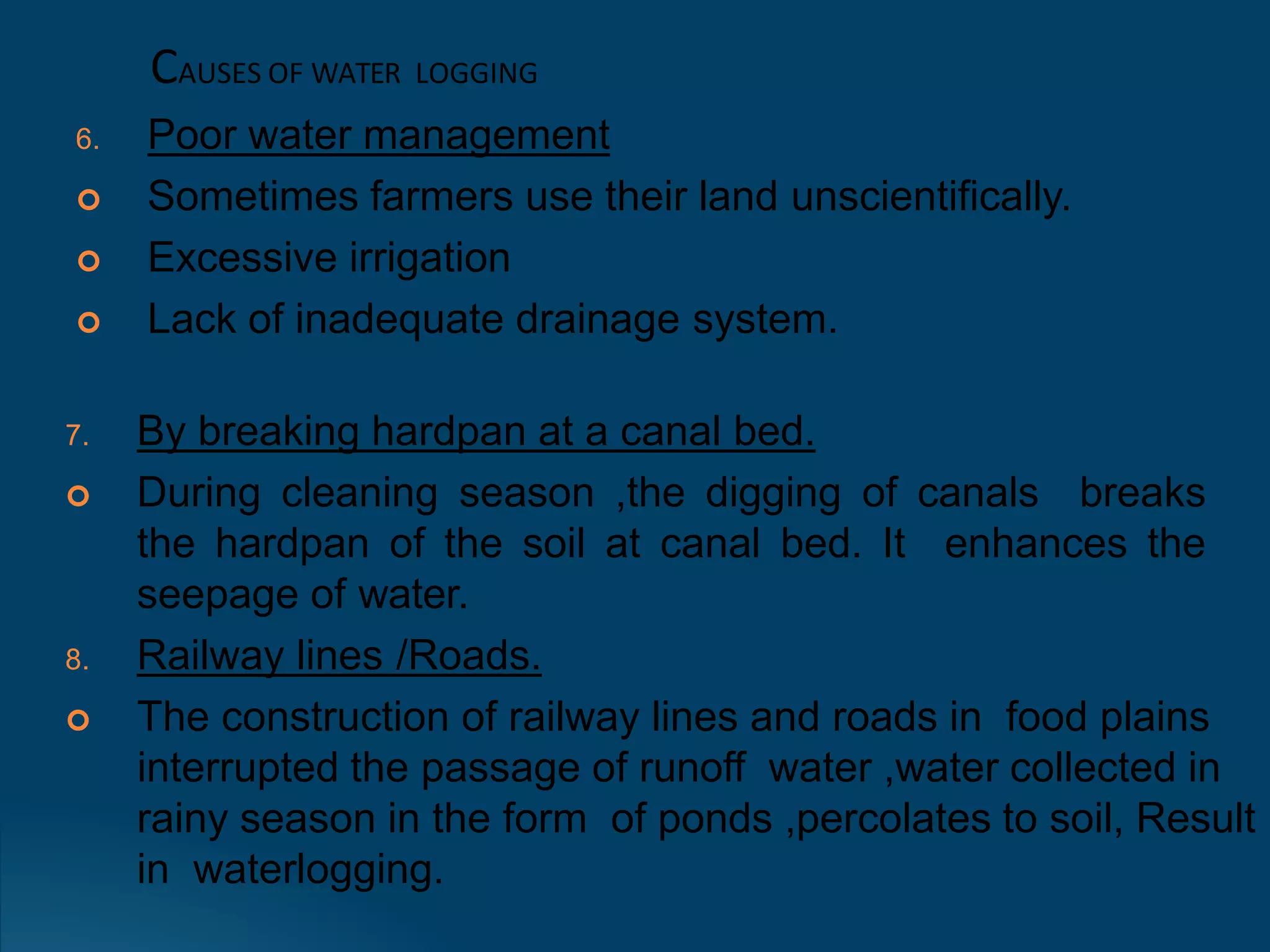 Waterlogging Types & Causes of Waterlogging Effects & its control ...