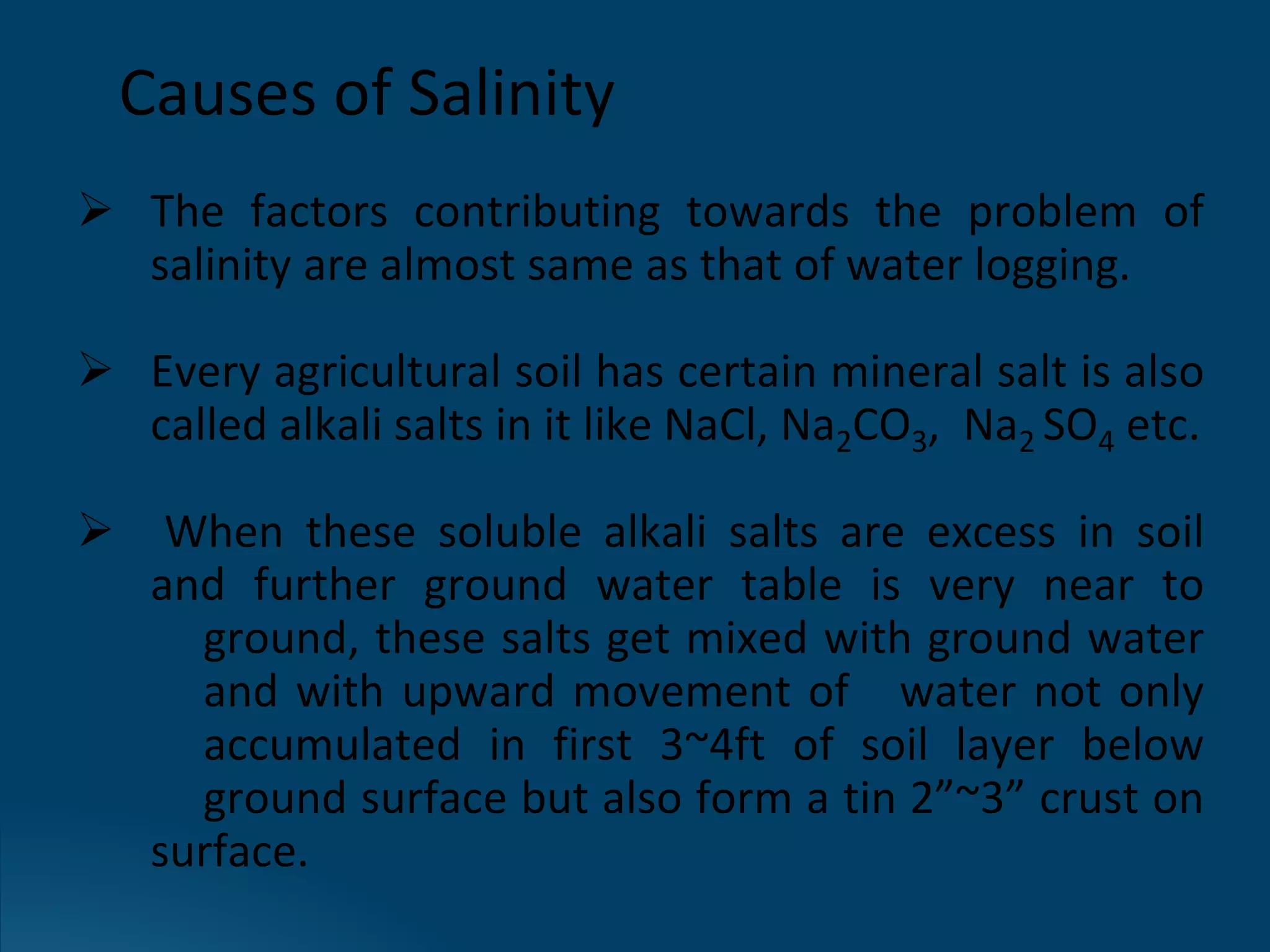 Waterlogging Types & Causes of Waterlogging Effects & its control Salinity Effects with figure ...