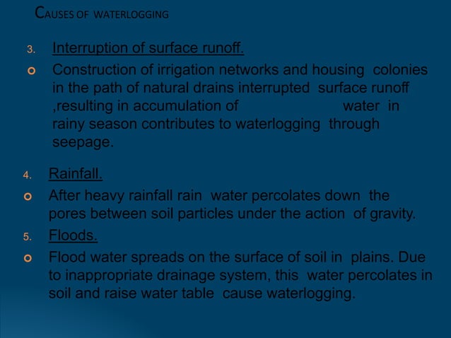 Waterlogging Types & Causes of Waterlogging Effects & its control ...