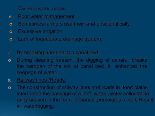 Waterlogging Types & Causes of Waterlogging Effects & its control ...