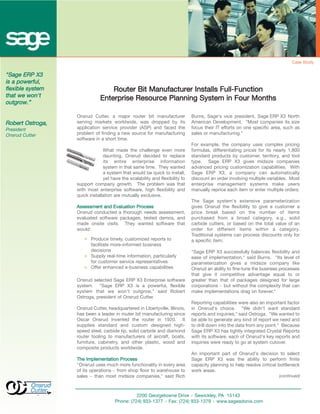 Sage ERP X3 Success Story | PDF