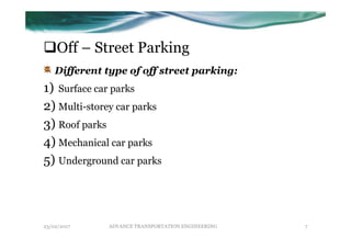On street and off street parking | PDF