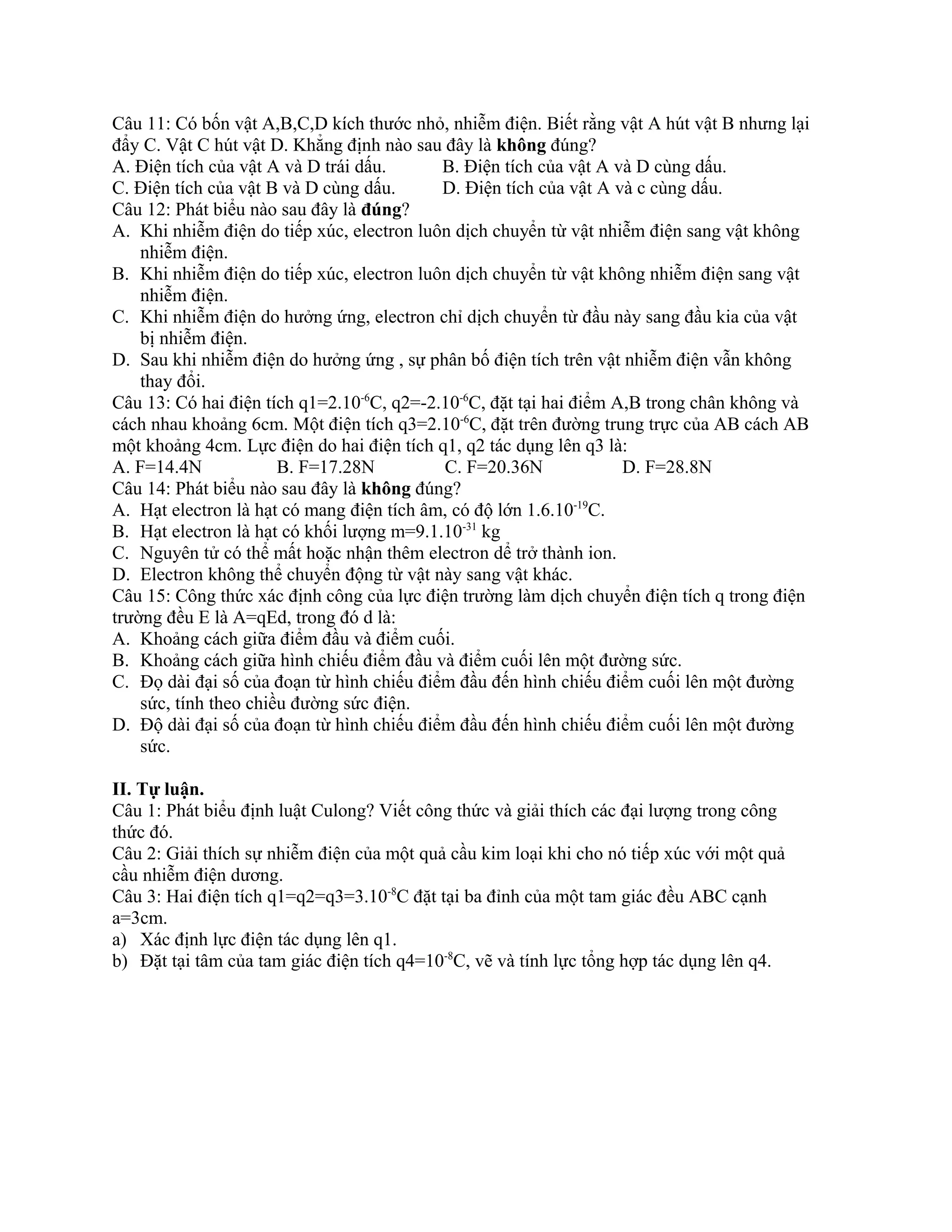 On tap chuong 1ly 11 | PDF