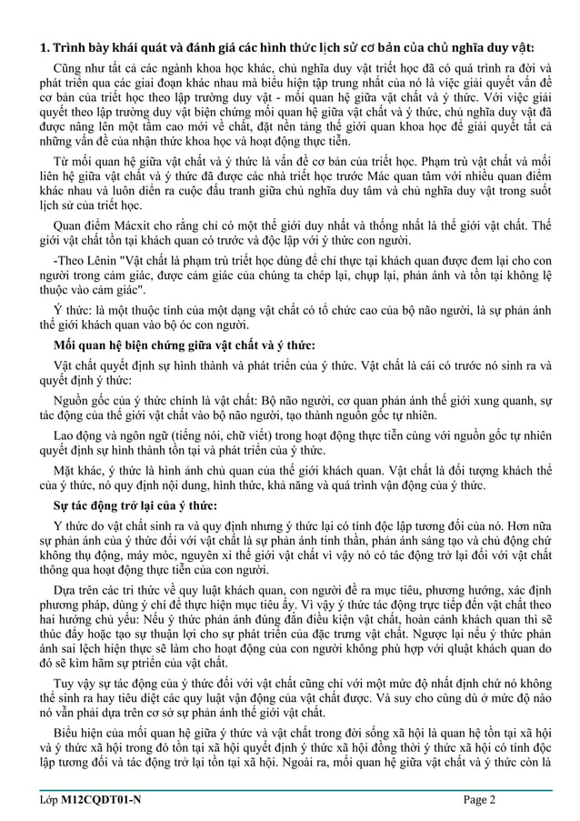 On tap thi triet hoc mac le nin | DOC