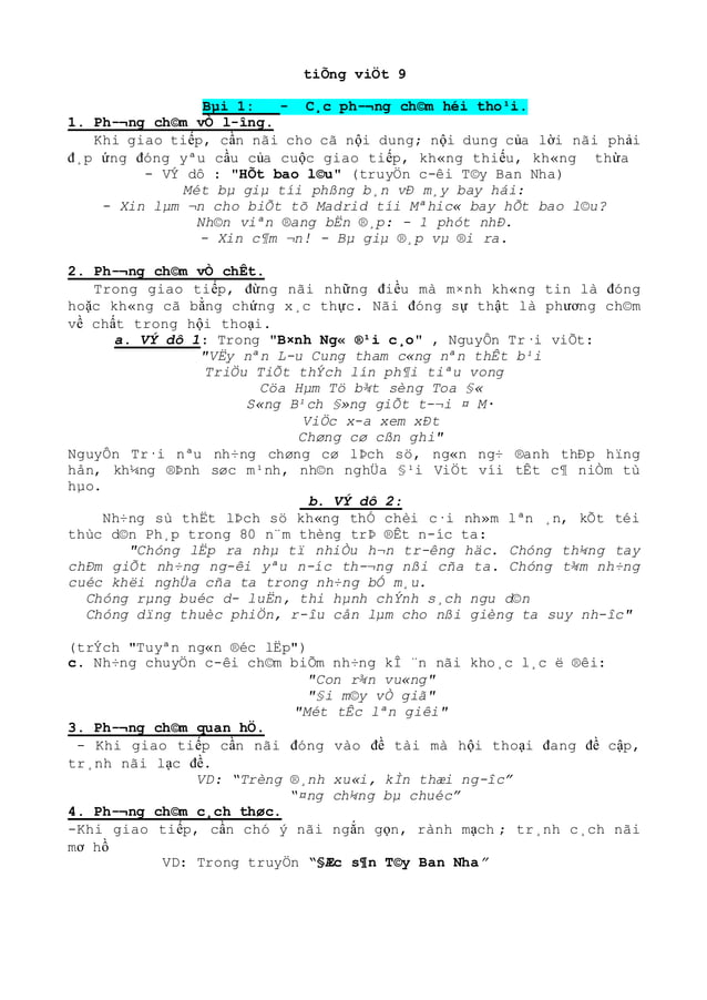 Ôn tập tiếng việt | PDF