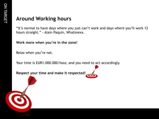 On target - escaping the 9 to 5 burden | PPT