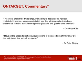 ONTARGET trial - Summary & Results with Ramipril Global Endpoint | PDF
