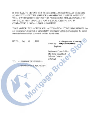 Ontario statement-of-claim example-2 | PDF