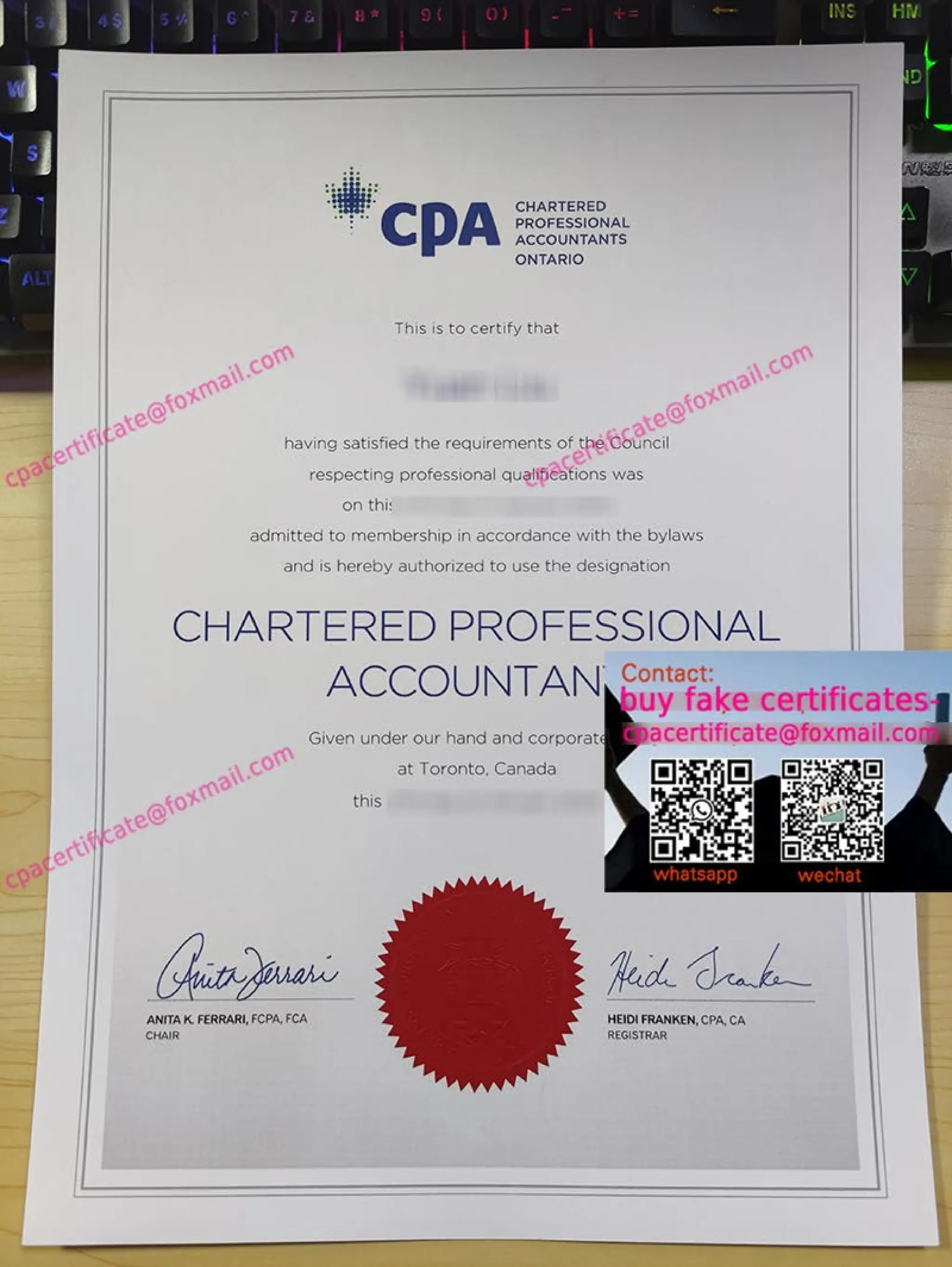 Ontario CPA certificate | PDF