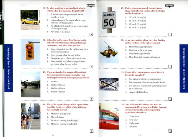 Ontario driver _s_handbook_study_guide_-_knowledge_and_road_test | PDF