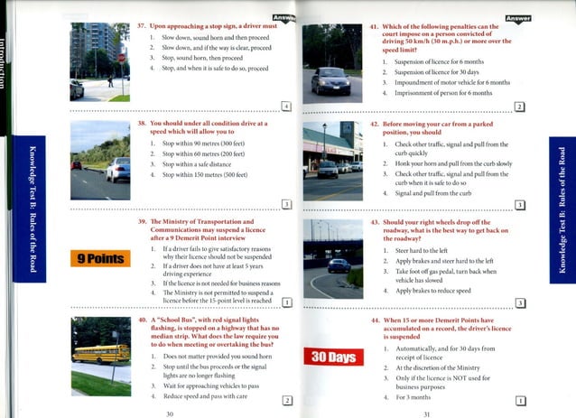 Ontario driver _s_handbook_study_guide_-_knowledge_and_road_test | PDF