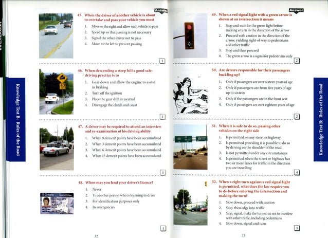 Ontario driver _s_handbook_study_guide_-_knowledge_and_road_test | PDF