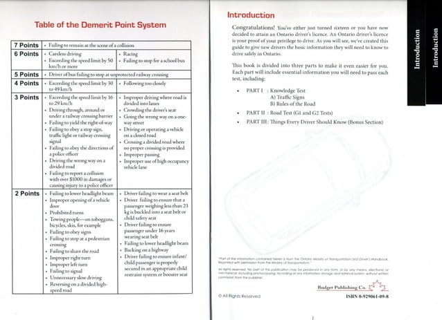 Ontario driver _s_handbook_study_guide_-_knowledge_and_road_test | PDF
