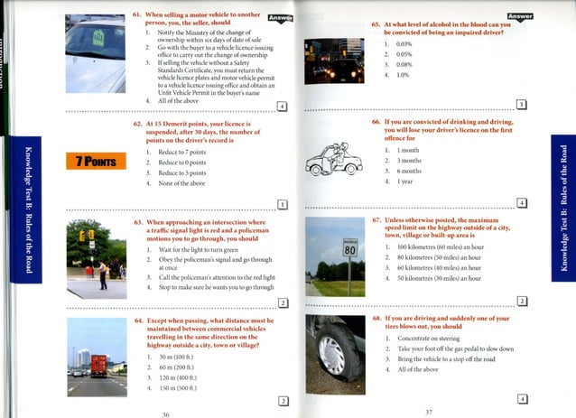 Ontario driver _s_handbook_study_guide_-_knowledge_and_road_test | PDF