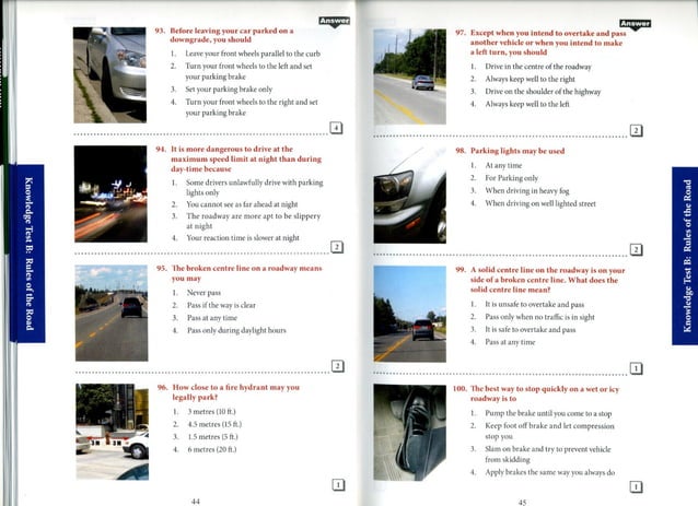 Ontario driver _s_handbook_study_guide_-_knowledge_and_road_test | PDF