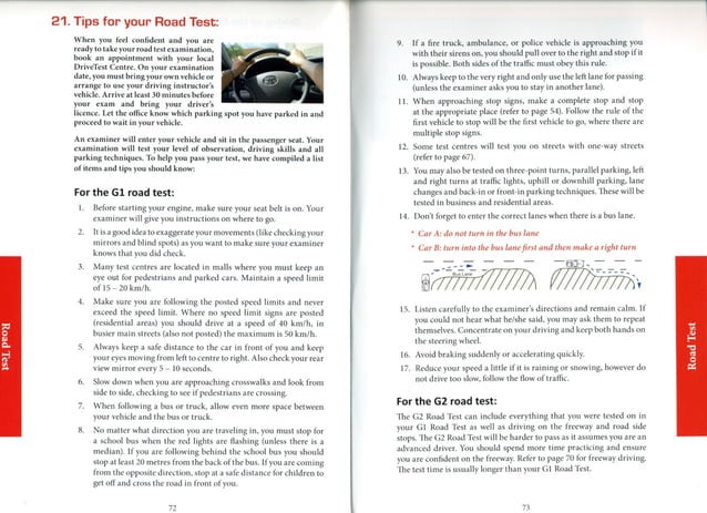Ontario driver _s_handbook_study_guide_-_knowledge_and_road_test | PDF