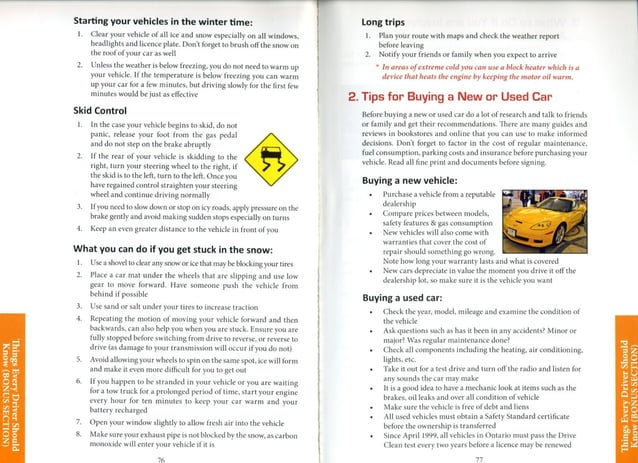 Ontario driver _s_handbook_study_guide_-_knowledge_and_road_test | PDF