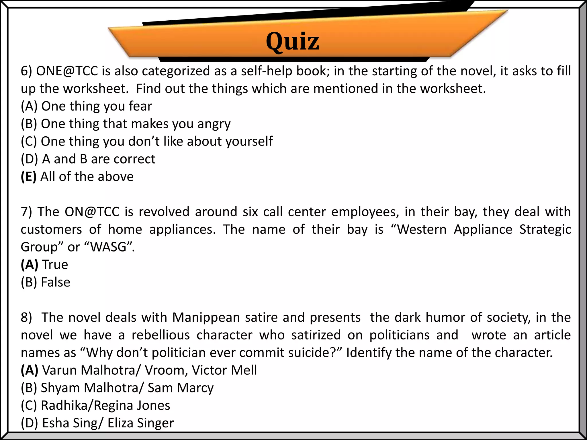 One night @ the call center. | PPTX