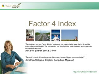 Ontdek De Waarde Van De Factor 4 Index | PPTX