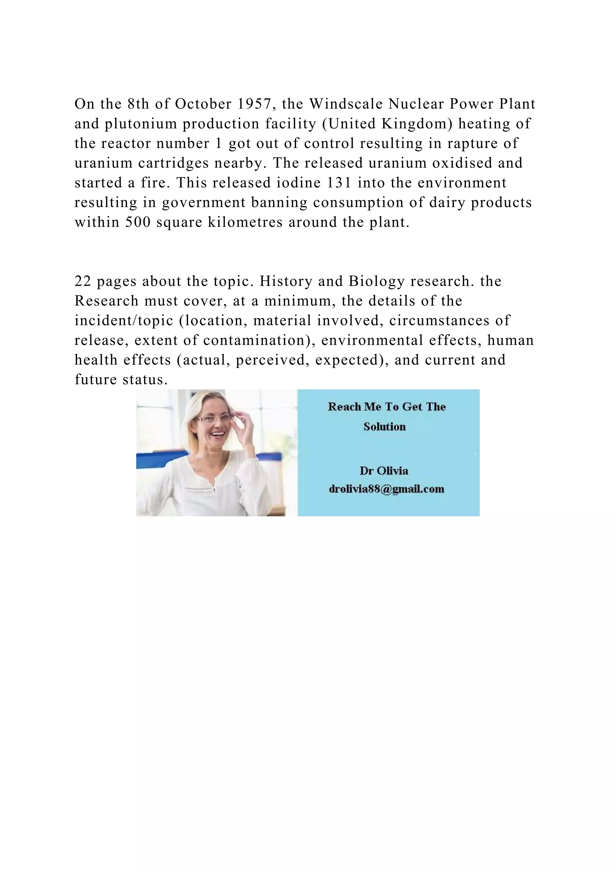 On the 8th of October 1957, the Windscale Nuclear Power Plant and pl.docx