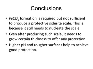 On the anodic reaction of the co2 corrosion process, Iron carbonate ...